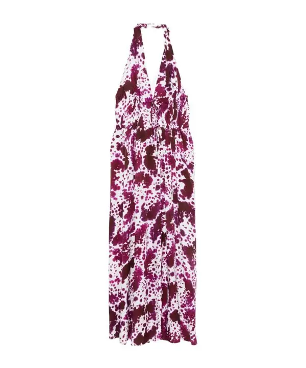 Dries Van Noten Halter Neck Maxi Dress - Red