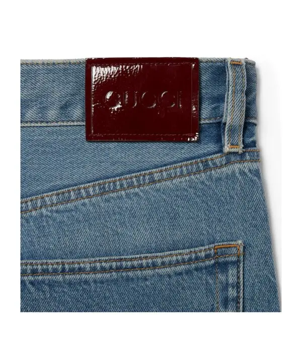 Gucci Logo-patch Jeans - Blue