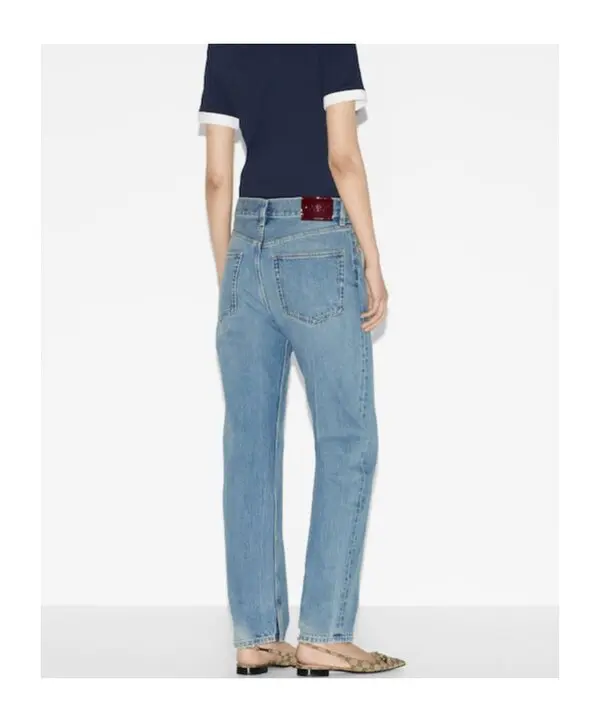 Gucci Logo-patch Jeans - Blue