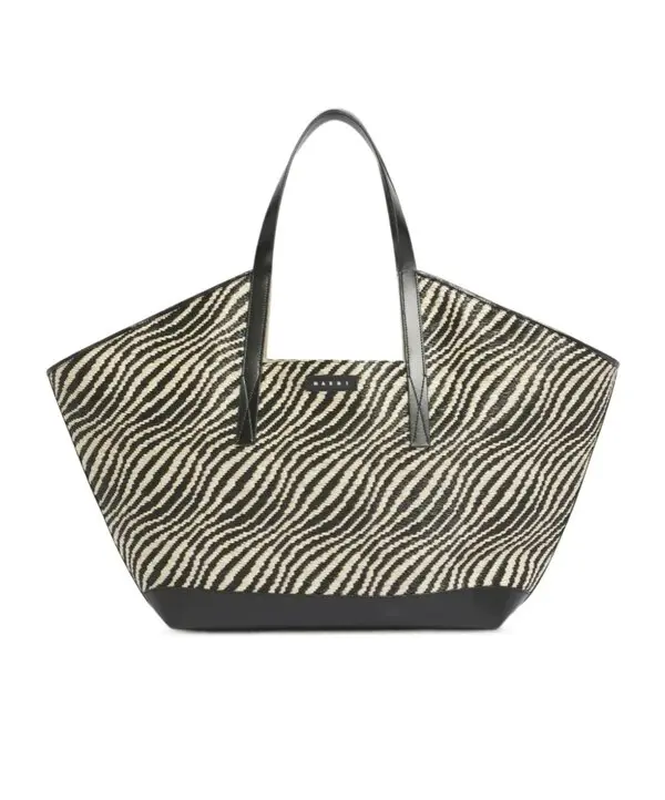Marni Logo Patch Waves Tote Bag - Multicolor