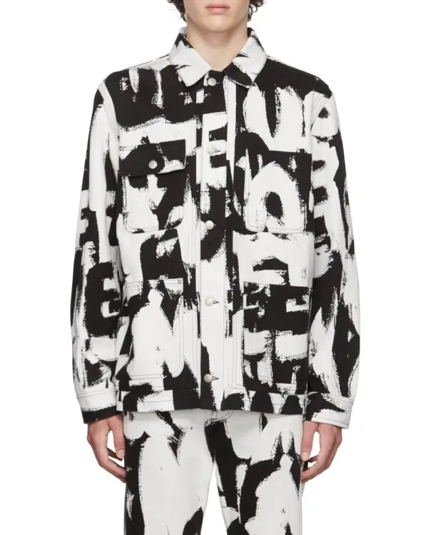Alexander McQueen Printed Denim Jacket