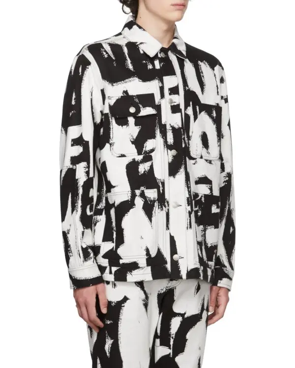 Alexander McQueen Printed Denim Jacket