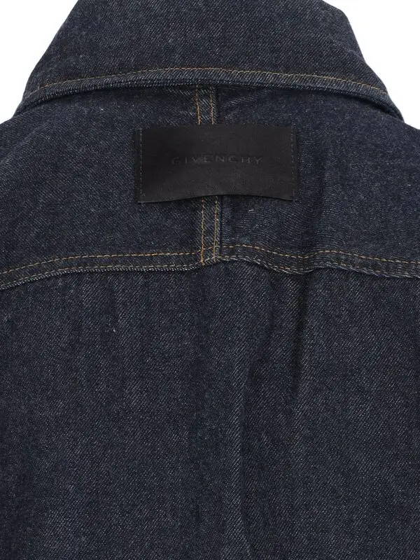 Givenchy Embroidered Logo Denim Shirt - Black