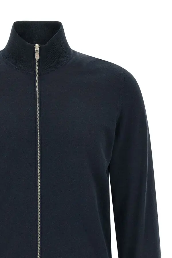 Brunello Cucinelli Zip-up Cardigan - Blue