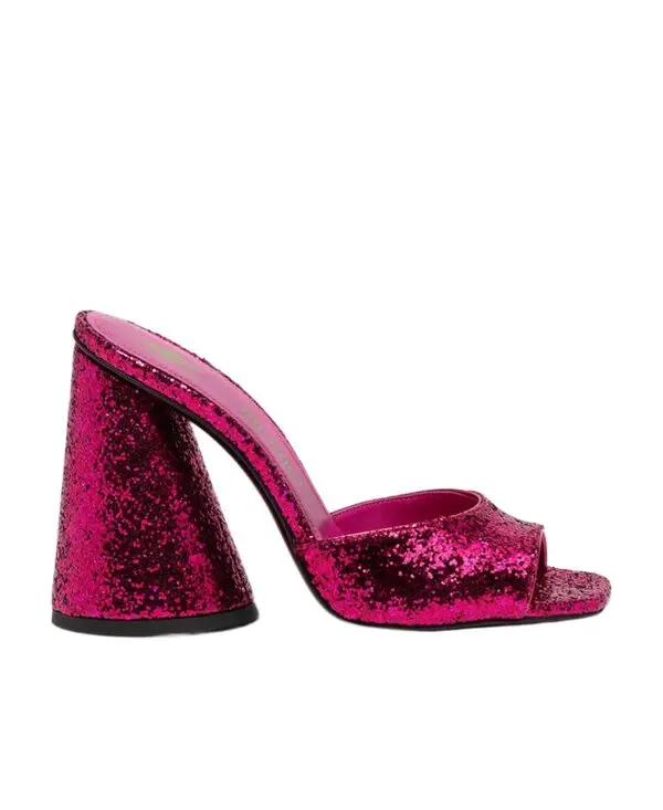 Attico The Devon Glitter Sandals - Pink