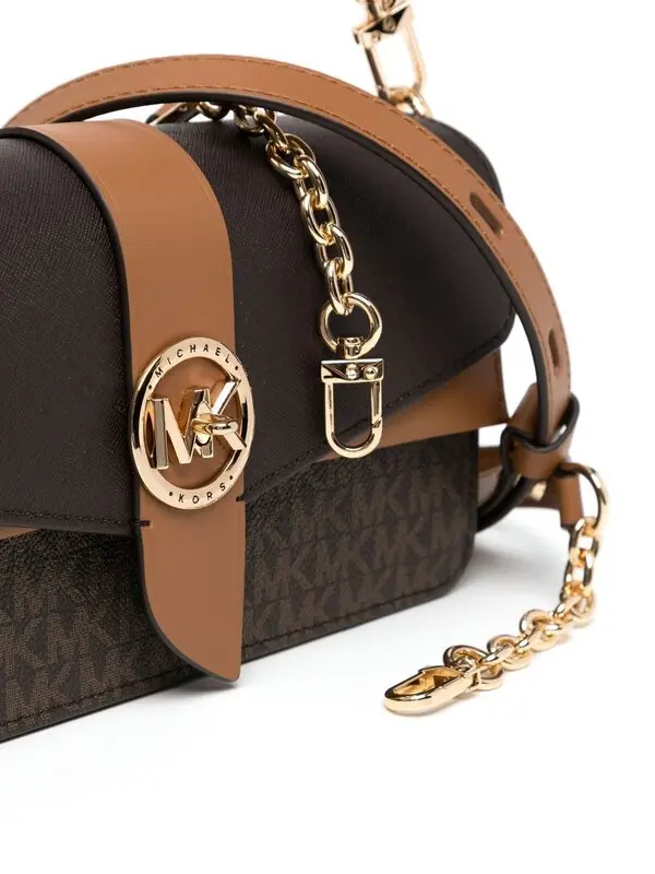 Michael Kors Monogram Print Shoulder Bag
