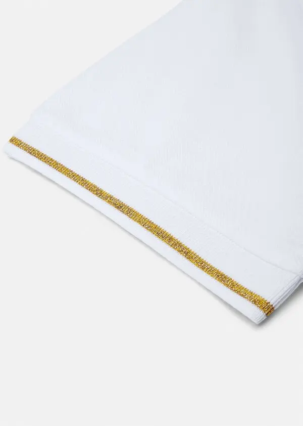 Versace Logo-embroidered Cotton Polo Shirt