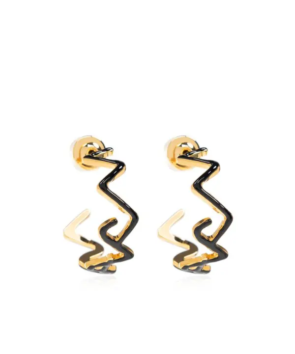 Marni Zig-zag Hoop Earrings - Multicolor