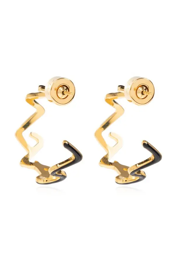 Marni Zig-zag Hoop Earrings - Multicolor