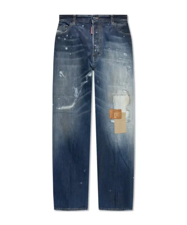 Dsquared2 Medium Washed Distressed Cool Guy Jeans - Blue