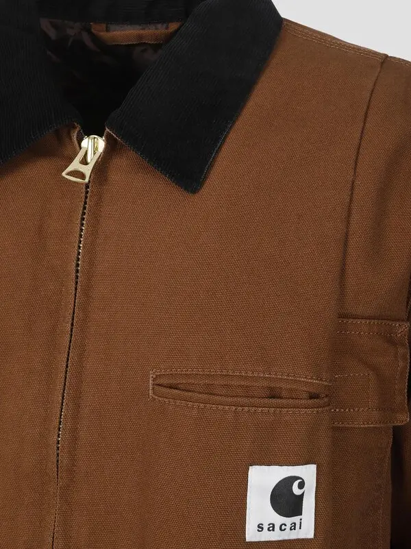 Sacai X Carhartt Logo Patch Zip-up Jacket