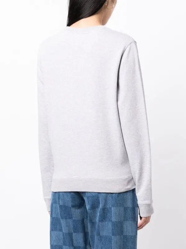 Maison Kitsuné Fox Printed Crewneck Sweatshirt - Nude