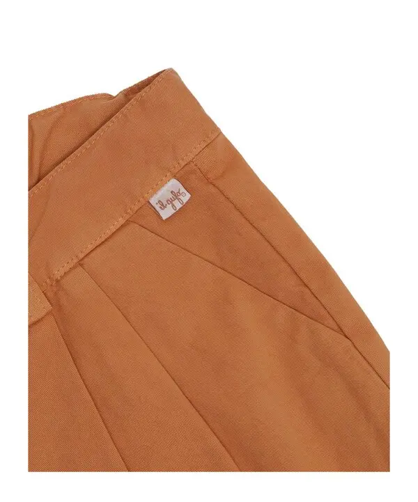 IL GUFO Gabardine Pleated Shorts - Brown