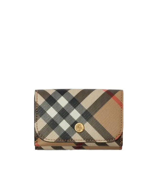 Burberry Vintage-check Foldover-top Wallet - Sand