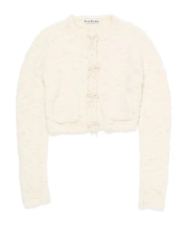 Acne Studios Bow Cardigan - White