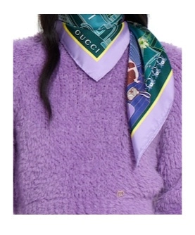 Gucci Printed Silk Twill Carr - Multi-color