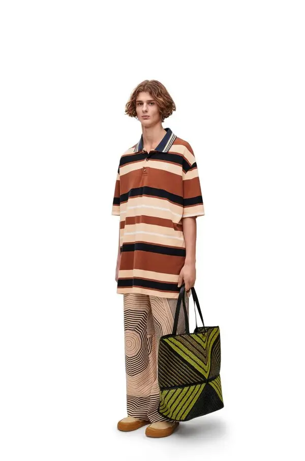 Loewe Oversized Fit Polo In Cotton And Linen