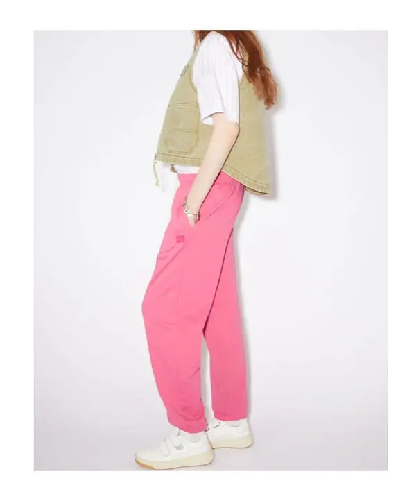 Acne Studios Drawstring-waist Cotton Track Trousers - Pink