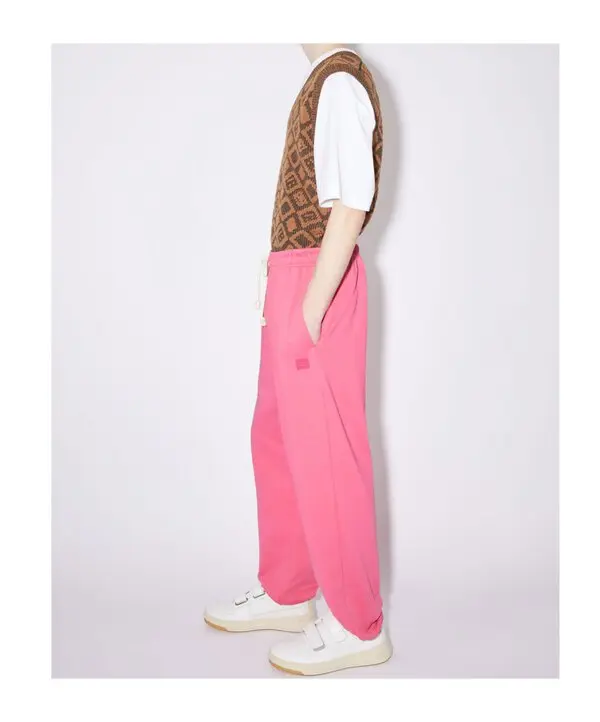 Acne Studios Drawstring-waist Cotton Track Trousers - Pink