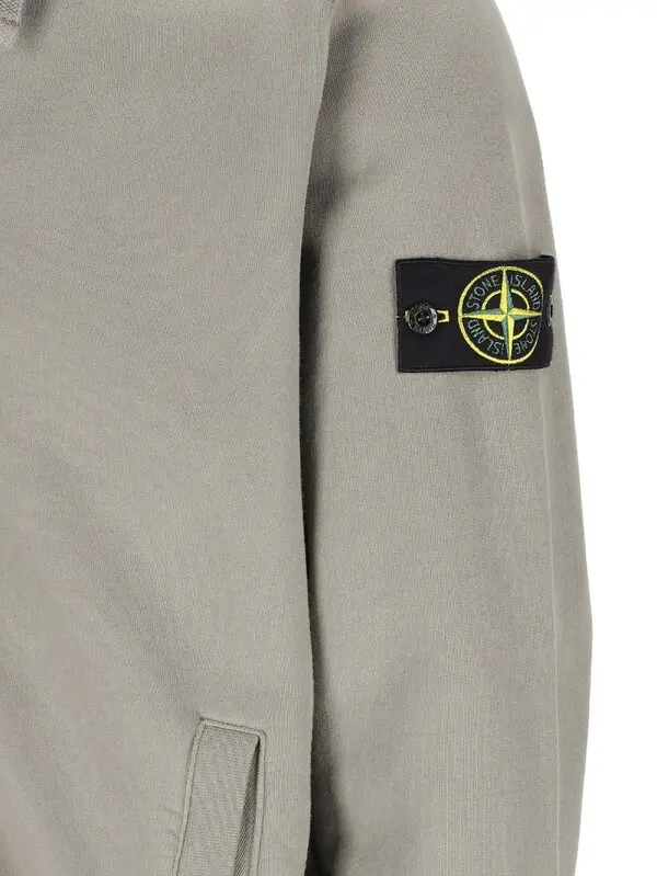 Stone Island Logo Patch Zip-up Hoodie