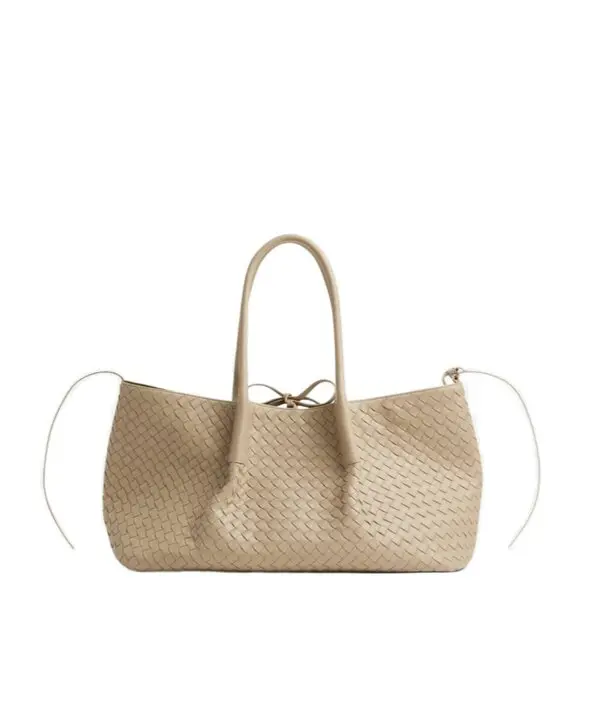 Bottega Veneta Pinacoteca Reversible Tote Bag - Natural/smoked Brown