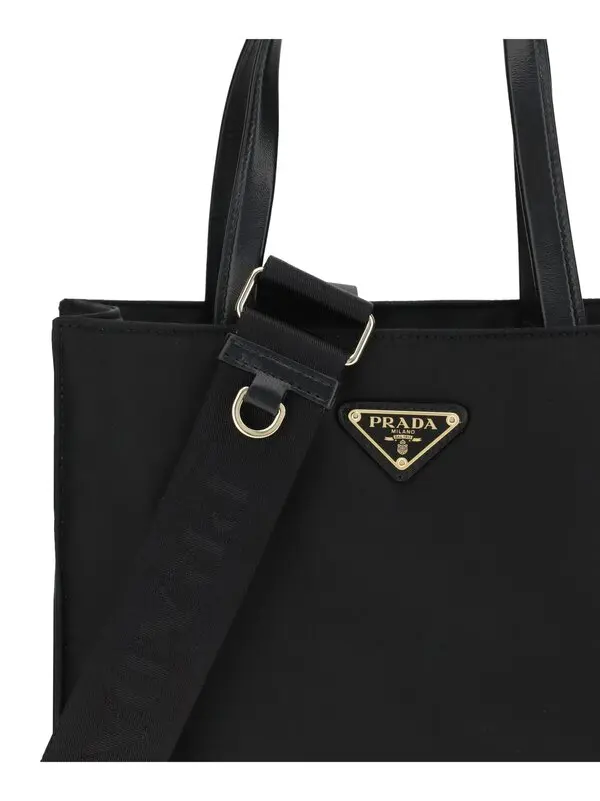 Prada Re-nylon Triangle-logo Tote Bag