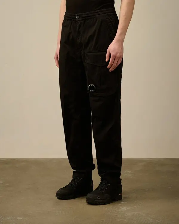 C.P. COMPANY Stretch Cargo Pants - Black