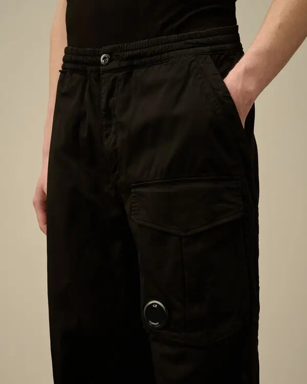 C.P. COMPANY Stretch Cargo Pants - Black