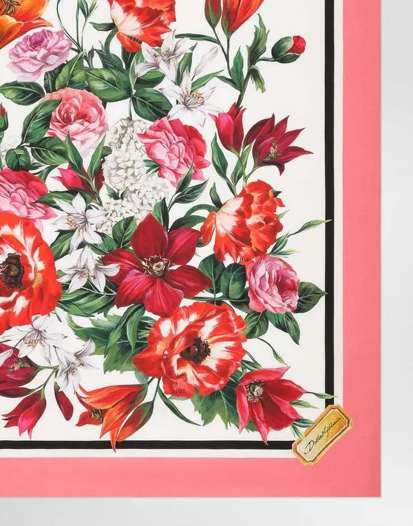 Dolce & Gabbana Dolce Gabbana Floral Printed Finished Edge Scarf