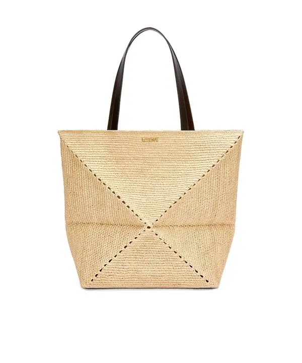 Loewe Raffia Tote Bag - Nude