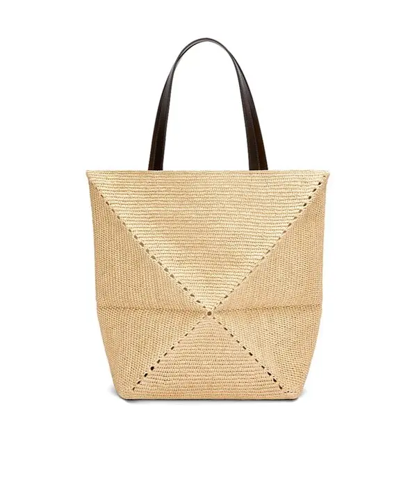 Loewe Raffia Tote Bag - Nude