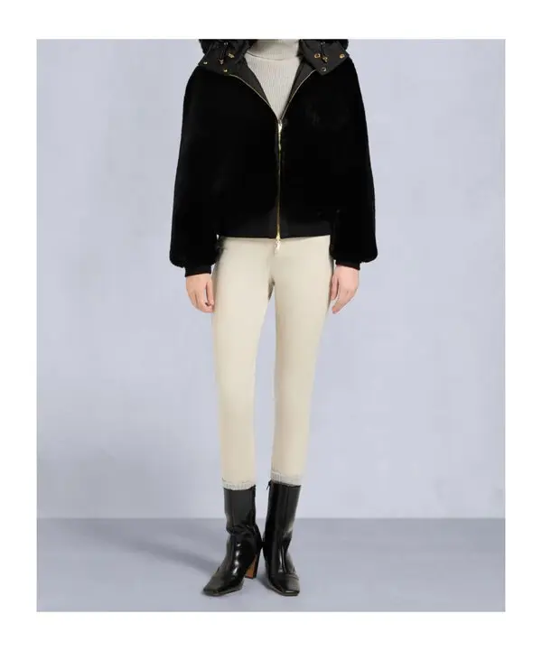 Moose Knuckles Gold Series Original Satin Debbie Bomber Jacket