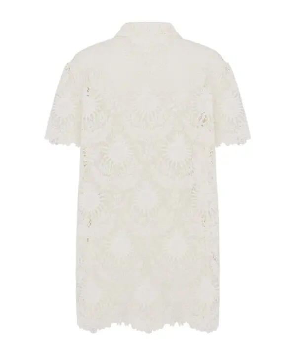 Dior Short-sleeved Lace Blouse
