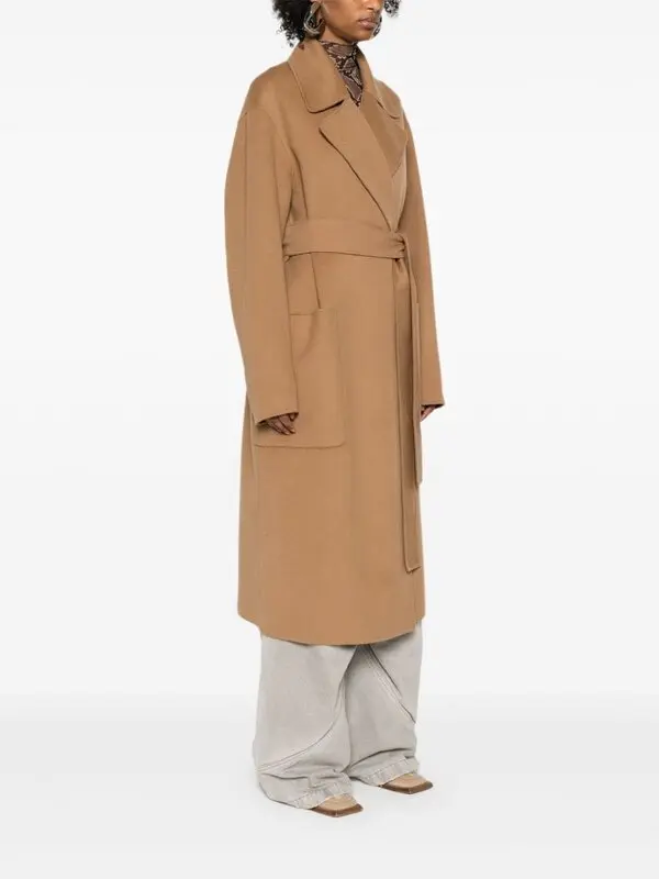 Sportmax Long Sleeved Coat With Belt