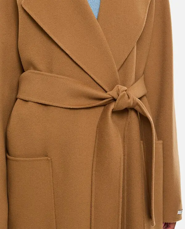 Sportmax Long Sleeved Coat With Belt