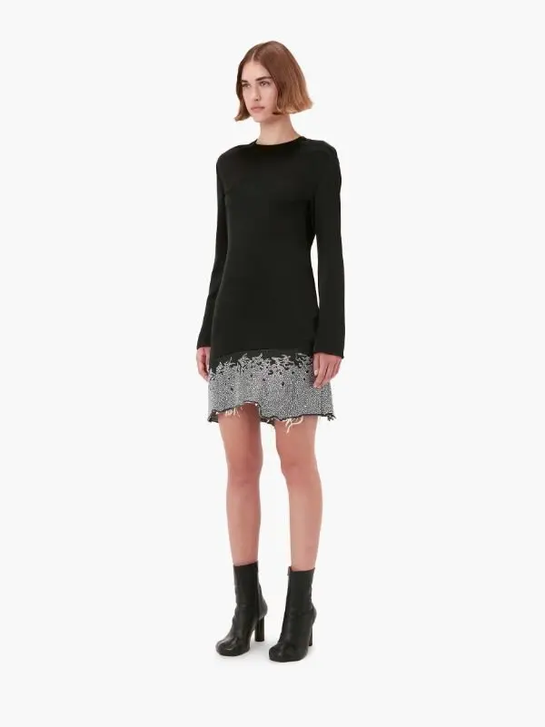 J.W.ANDERSON Jw Anderson Distressed Glitter Hem Dress