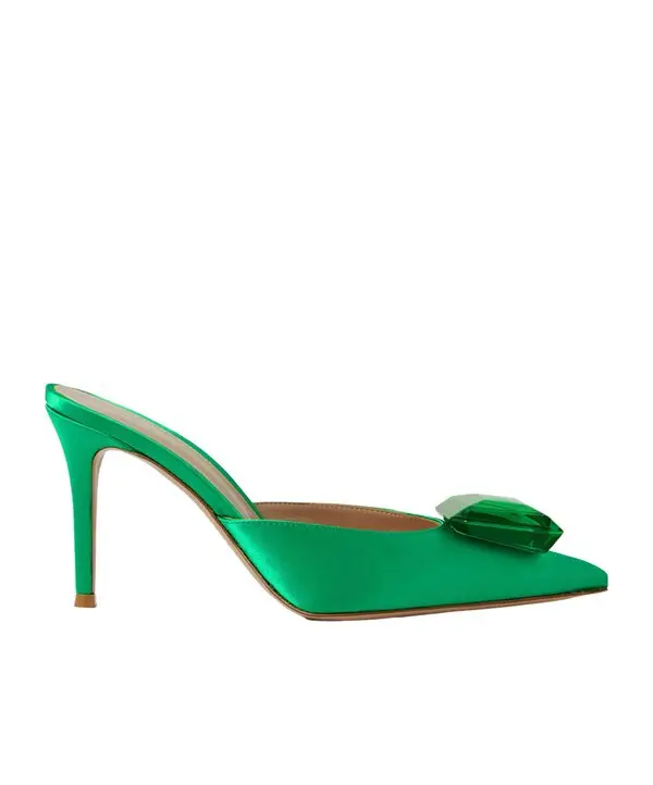 GIANVITO ROSSI Crystal Embellished Mules