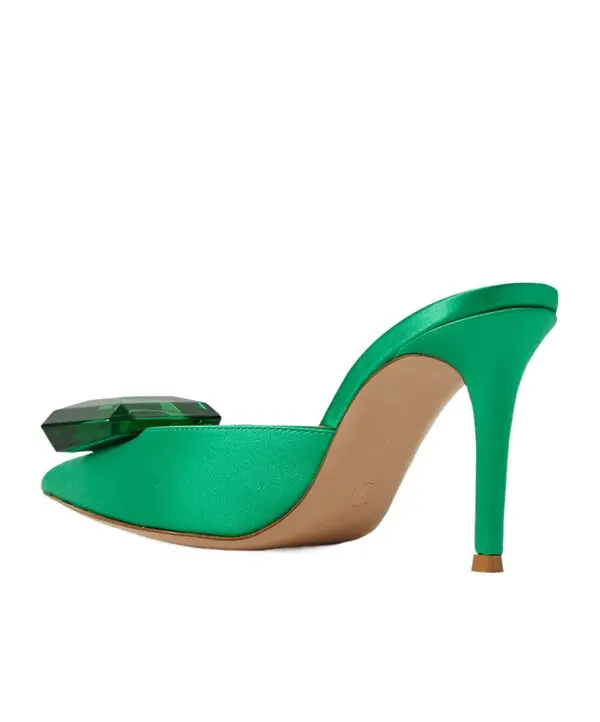 GIANVITO ROSSI Crystal Embellished Mules