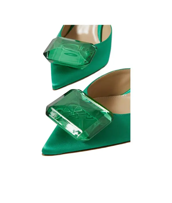 GIANVITO ROSSI Crystal Embellished Mules