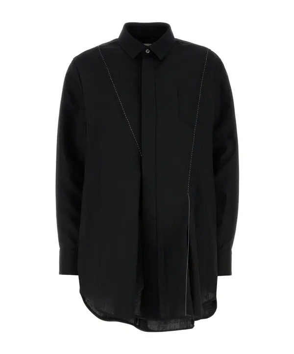 Sacai Curved Hem Suiting Shirt