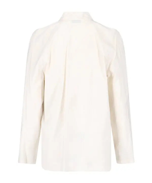 LEMAIRE Ascot Collar Relaxed Shirt - Light Cream