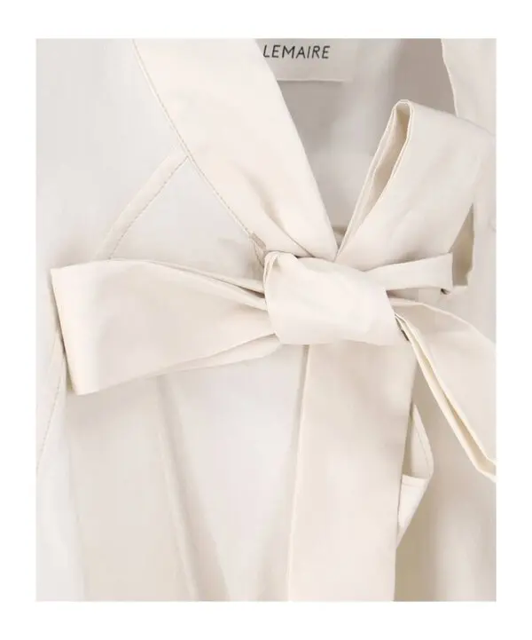 LEMAIRE Ascot Collar Relaxed Shirt - Light Cream
