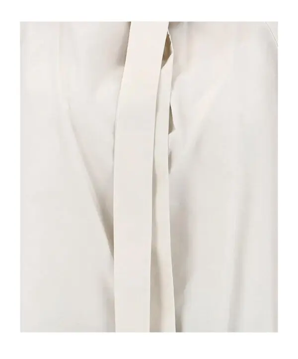 LEMAIRE Ascot Collar Relaxed Shirt - Light Cream