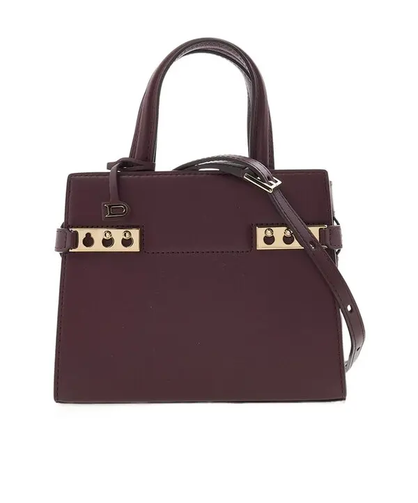 Delvaux Logo Shoulder Bag - Red
