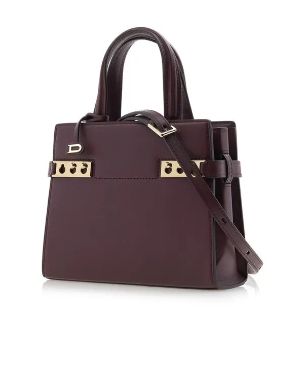 Delvaux Logo Shoulder Bag - Red