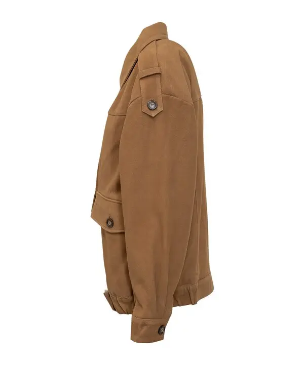 IRO PARIS Long Sleeve Collared Jacket - Brown
