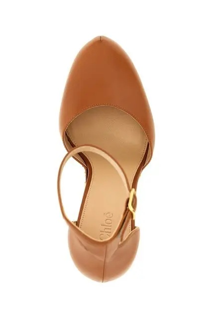 Chloé Studded Platform Pumps - Brown