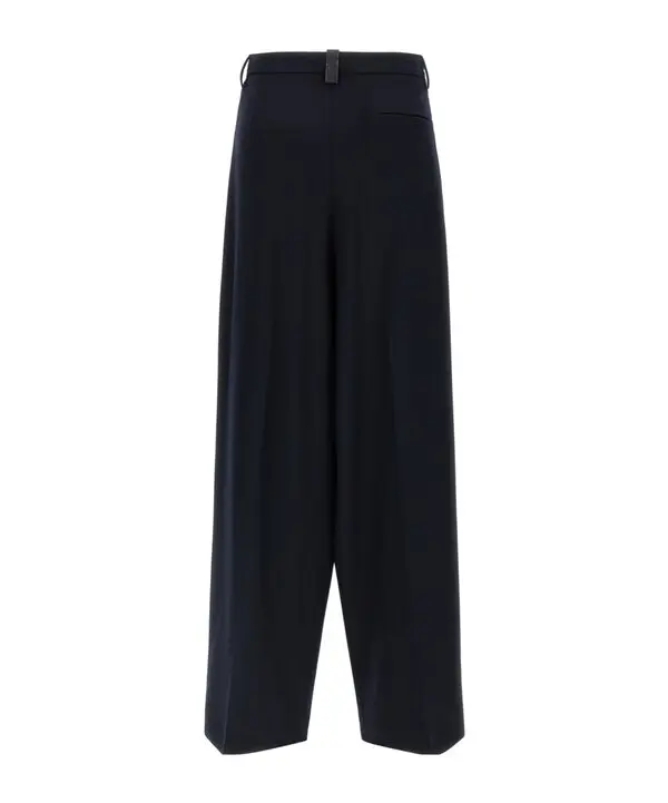 Fabiana Filippi Embellished Waist Wide Leg Trousers - Blue