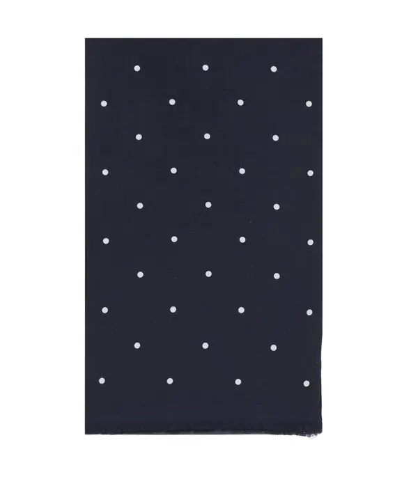 Destin Dot Printed Frayed Scarf