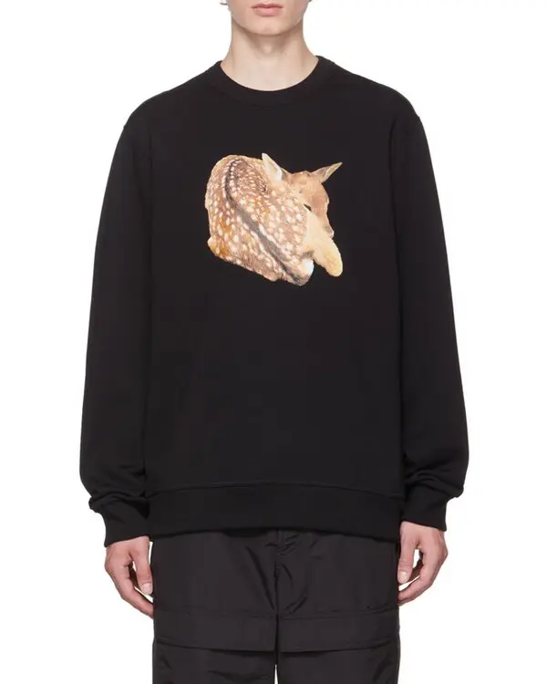 Burberry Deer Print Crewneck Sweatshirt